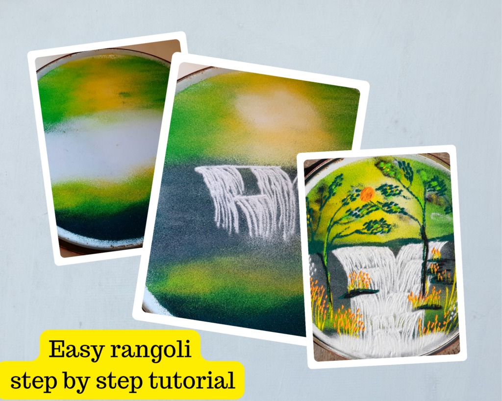 Landscape rangoli – Easy Rangoli Designs