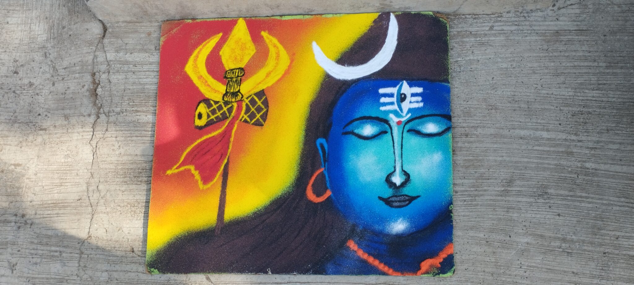 Shivratri rangoli- Mahadev rangoli – Easy Rangoli Designs