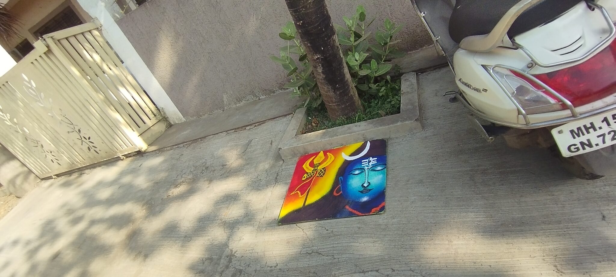 Shivratri rangoli- Mahadev rangoli – Easy Rangoli Designs